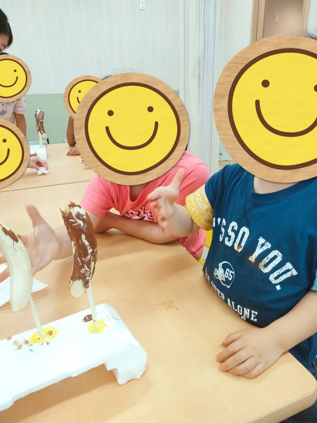 今日はお料理プログラムの日！！チョコバナナ体験！！ | Apple Junior（児童発達支援・放課後等デイサービス）